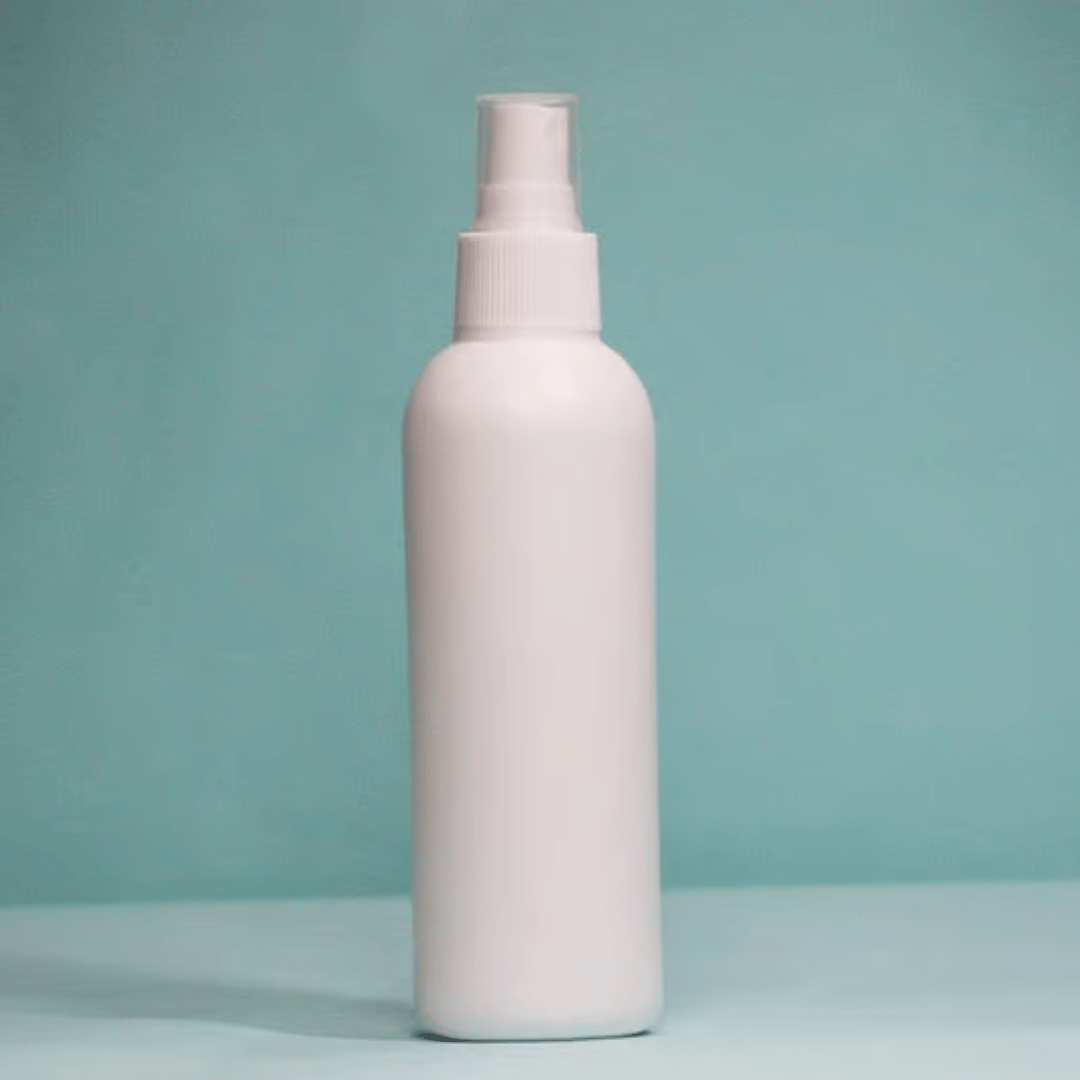 100ml White Bullet Plastic Bottle with Mist Spray Pump