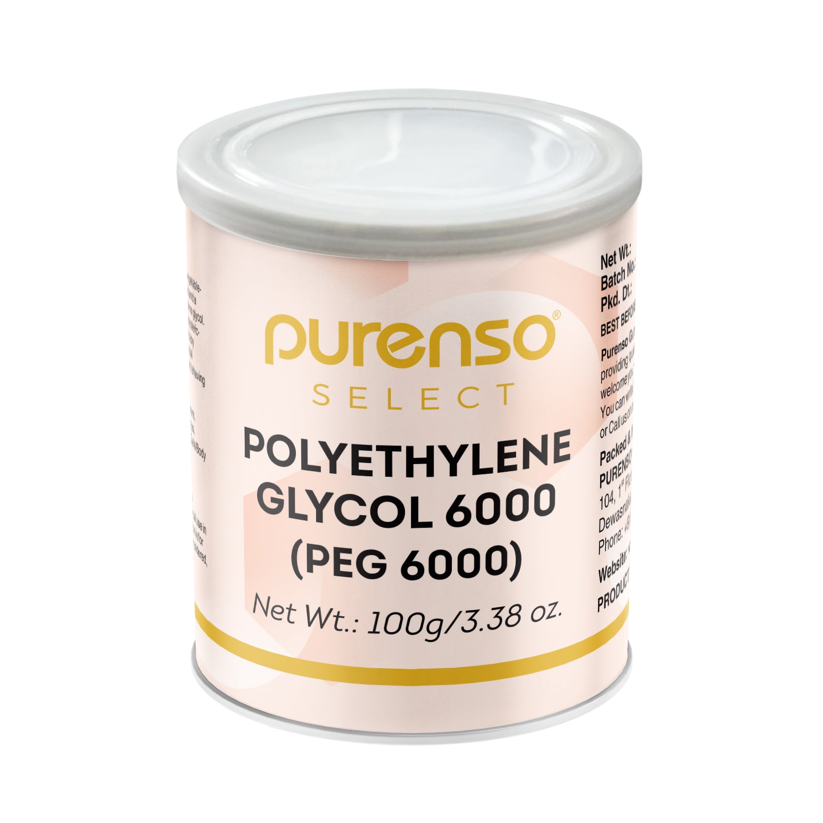 Buy online Polyethylene Glycol 6000 (PEG 6000) in india - Purenso Select