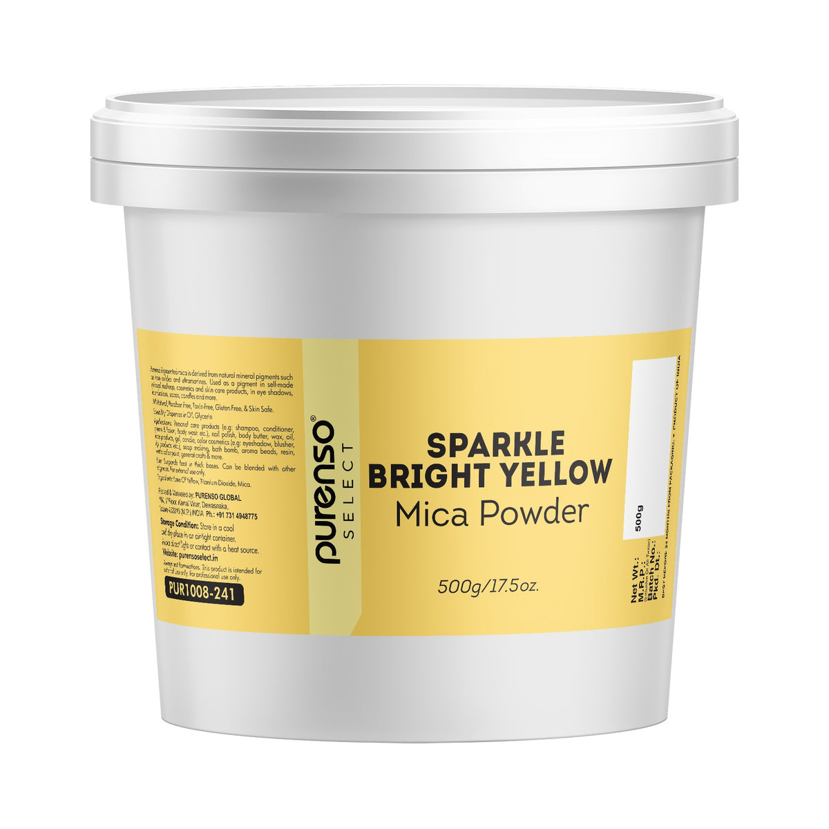 Sparkle Bright Yellow Mica Powder - Purenso Select